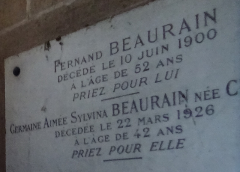 Cimetière du Père Lachaise - APPL - BEAURAIN Fernand (1848-1900)