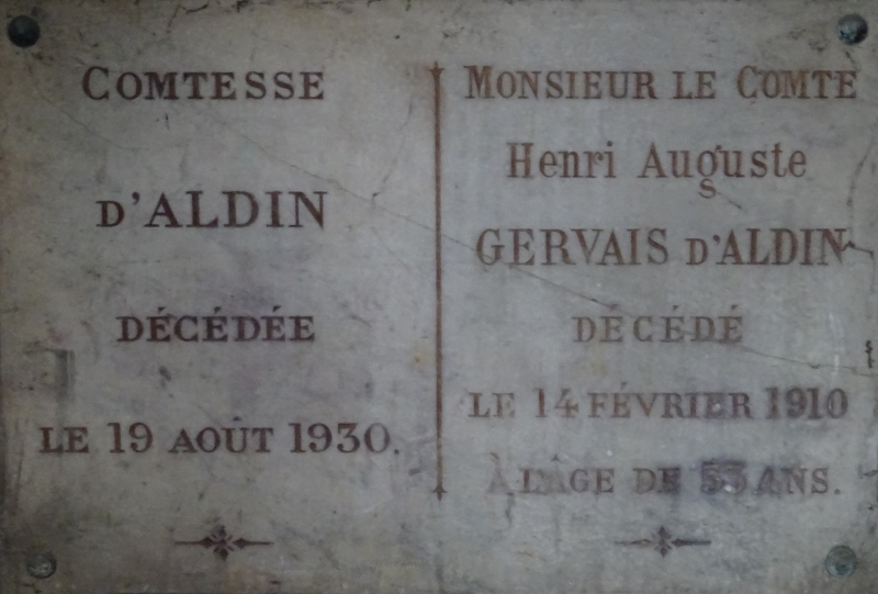 Cimetière du Père Lachaise - APPL - ALDIN Henri Auguste GERVAIS, comte ...
