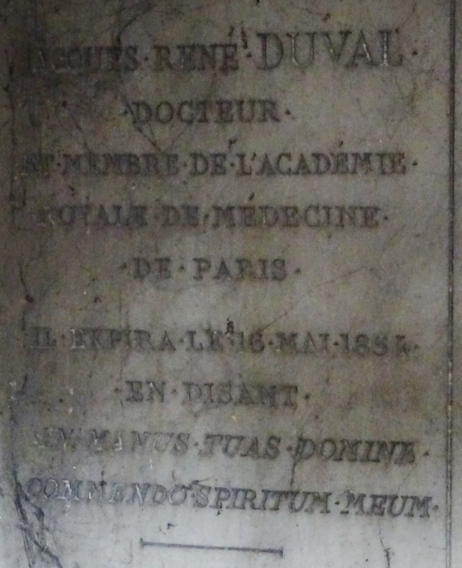 Cimetière du Père Lachaise - APPL - DUVAL Jacques René (1758-1854)