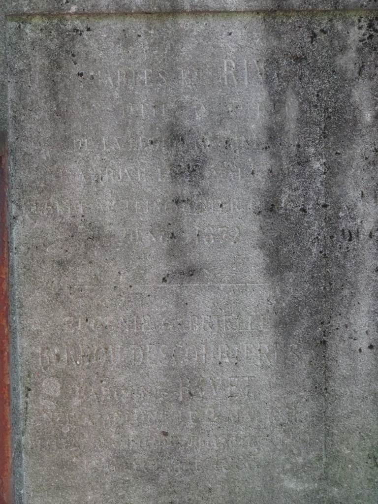Cimetière du Père Lachaise - APPL - RIVET Eugénie Gabrielle, née BARBOU ...