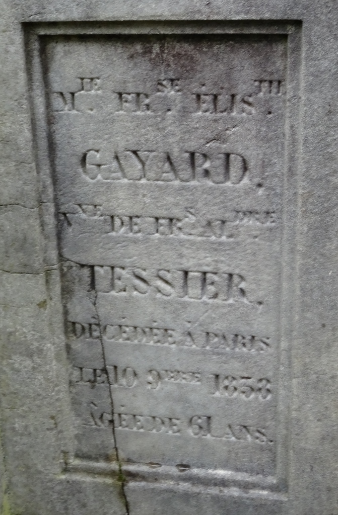 Cimetière du Père Lachaise - APPL - TESSIER Alexandre François (x-1839)