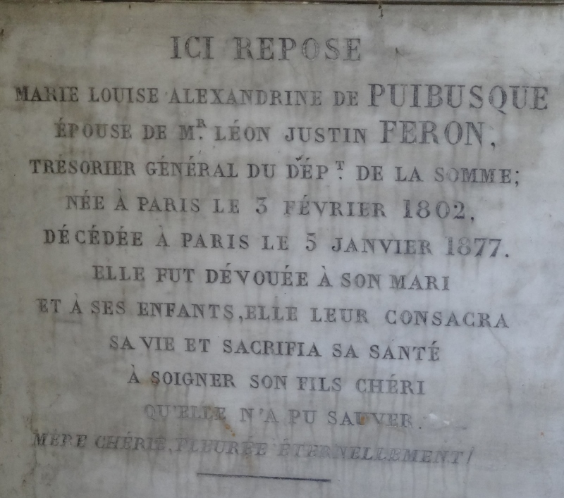 Cimetière du Père Lachaise - APPL - FERON Léon Justin (1801-1876)