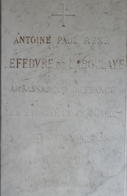 Cimetière du Père Lachaise - APPL - LEFEBVRE de LABOULAYE Antoine Paul ...