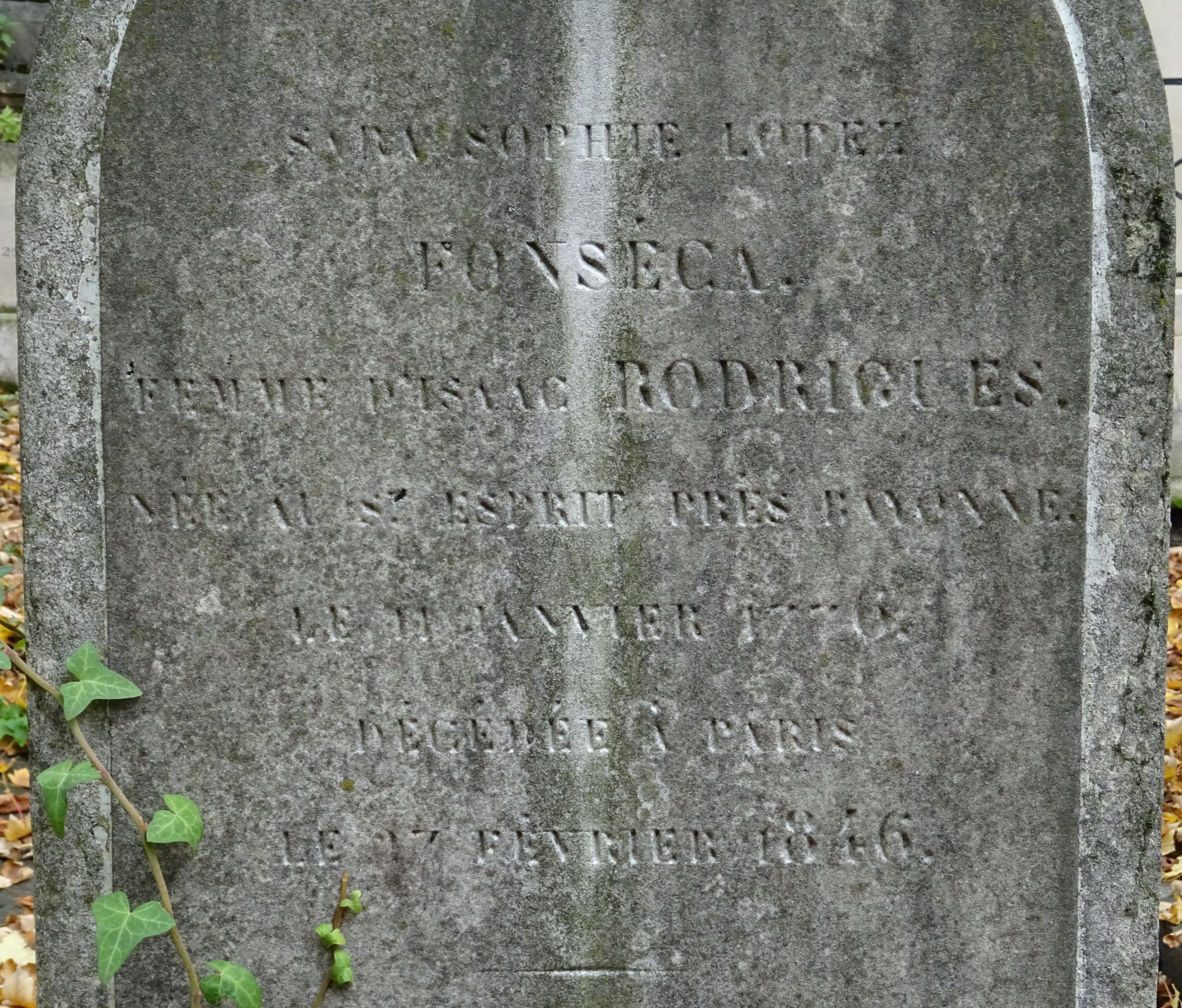 Cimetière du Père Lachaise - APPL - RODRIGUES Olinde Benjamin (1795-1851)
