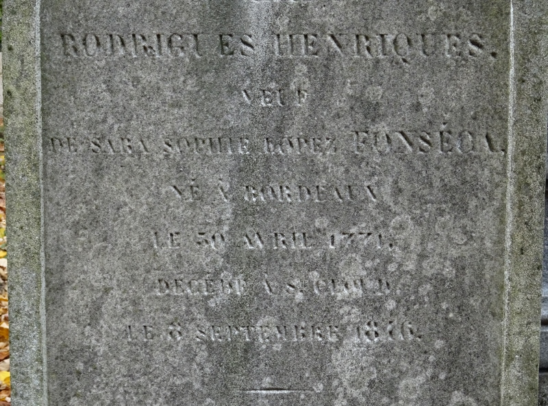 Cimetière du Père Lachaise - APPL - RODRIGUES Olinde Benjamin (1795-1851)