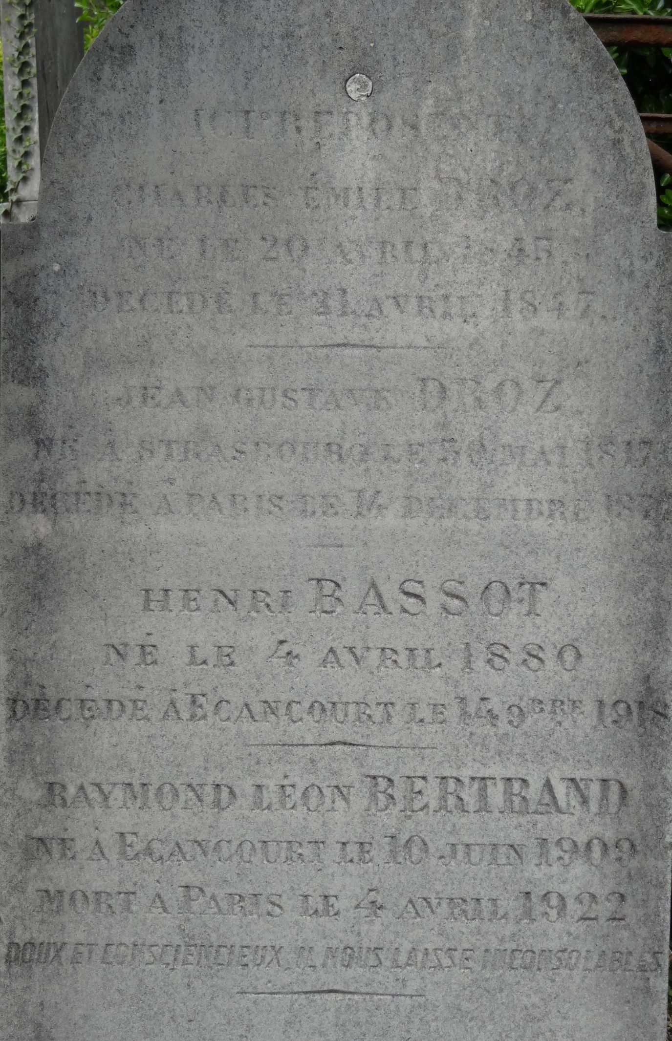 Cimetière du Père Lachaise - APPL - BASSOT Jean Antonin Léon (1841-1917)