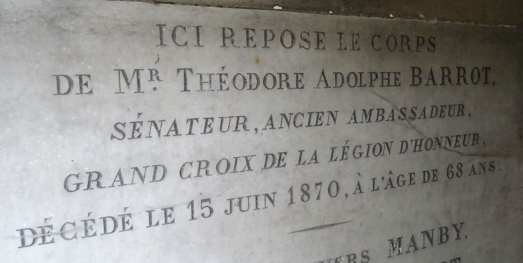 Cimetière du Père Lachaise - APPL - BARROT Théodore Adolphe (1803-1870)