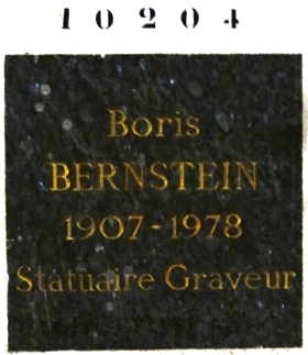 Cimetière du Père Lachaise - APPL - BERNSTEIN Boris (1907-1978)