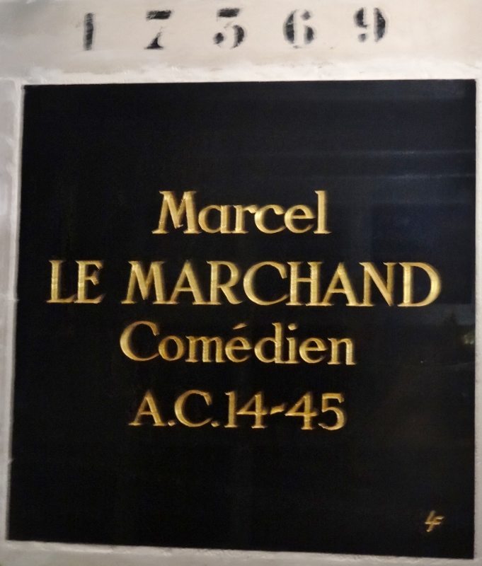 Cimetière du Père Lachaise - APPL - LE MARCHAND Marcel (x-x)