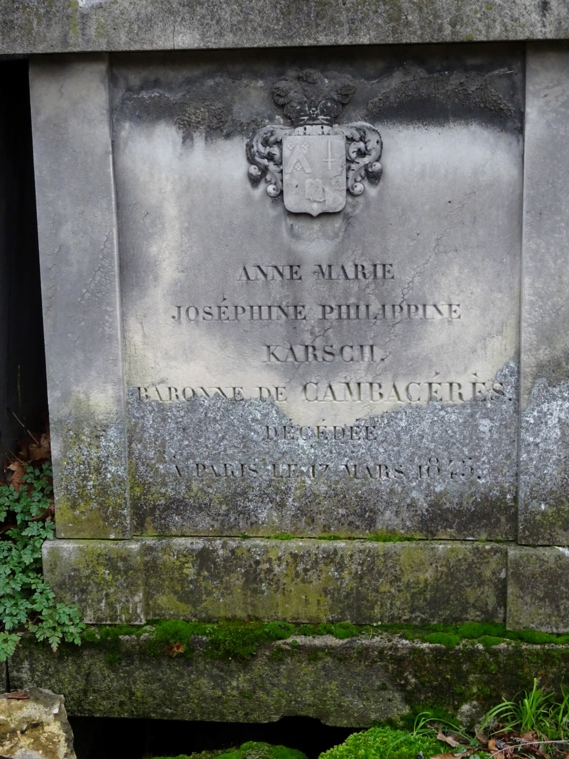 Cimetière du Père Lachaise - APPL - CAMBACERES Jean-Pierre Hubert ...