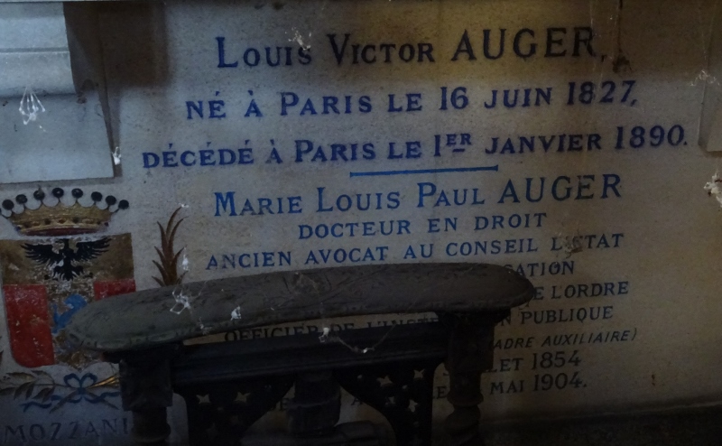 Cimetière du Père Lachaise - APPL - AUGER Louis Victor (1827-1890)
