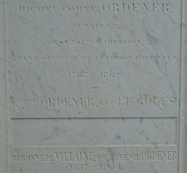 Cimetière du Père Lachaise - APPL - ORDENER Michel, comte (1787-1862)