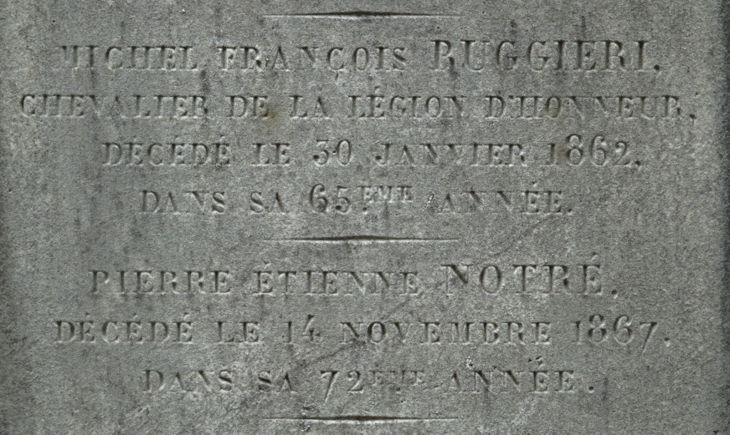 Cimetière du Père Lachaise - APPL - RUGGIERI Michel Marie (1765-1849)