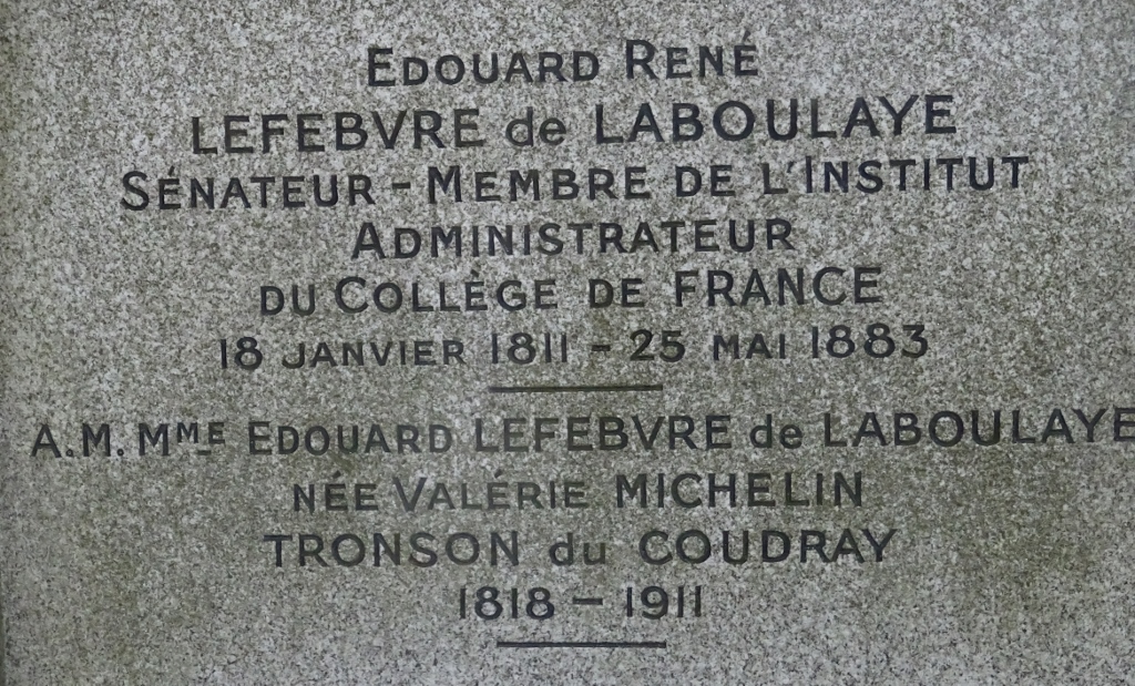 Cimetière du Père Lachaise - APPL - LEFEBVRE de LABOULAYE Edouard René ...