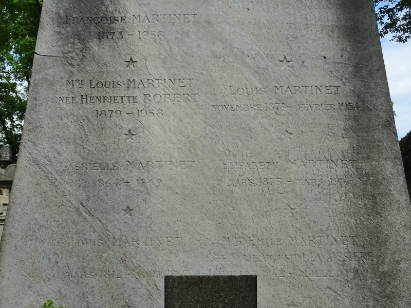 Cimetière du Père Lachaise - APPL - MARTINET Louis (1812-1867)
