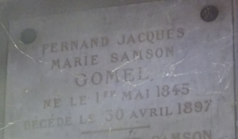 Cimetière du Père Lachaise - APPL - GOMEL Fernand Jacques Marie Samson ...