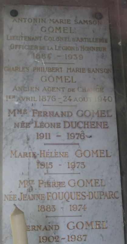 Cimetière du Père Lachaise - APPL - GOMEL Fernand Jacques Marie Samson ...