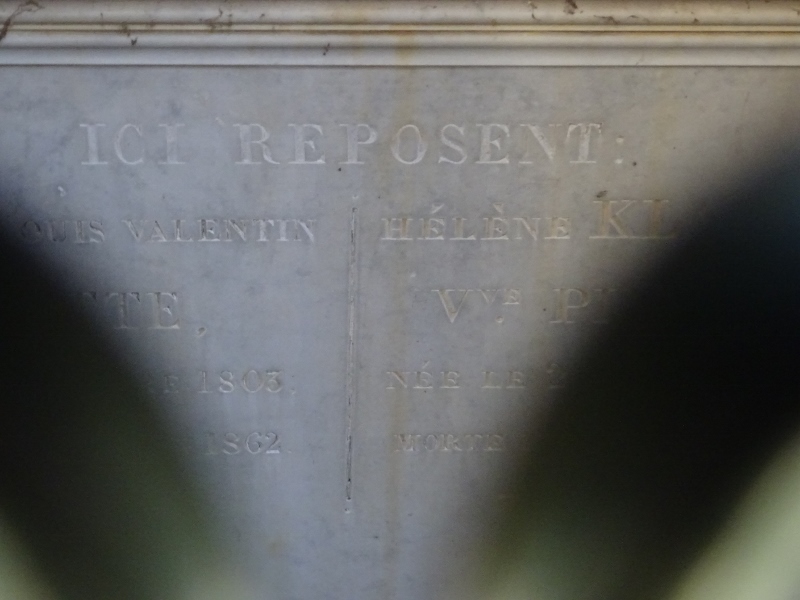Cimetière du Père Lachaise - APPL - PIETTE Marie Louis Valentin (1803-1862)