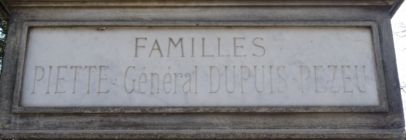 Cimetière du Père Lachaise - APPL - PIETTE Marie Louis Valentin (1803-1862)