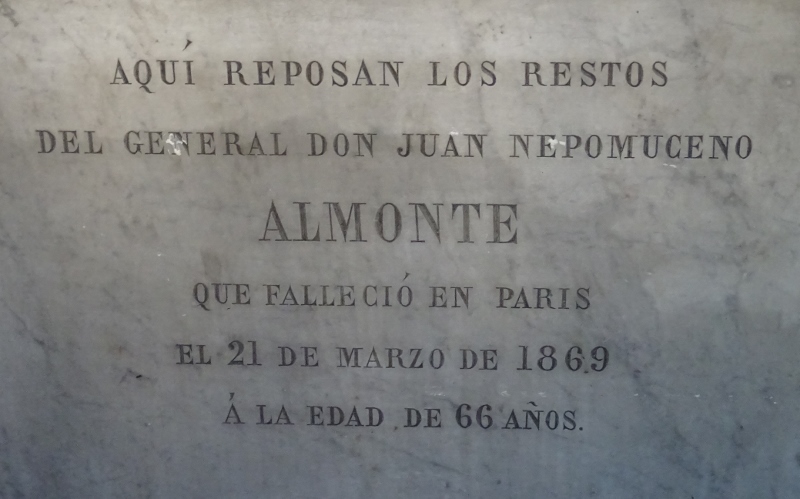 Cimetière du Père Lachaise - APPL - ALMONTE Juan Nepomuceno (1803-1869)