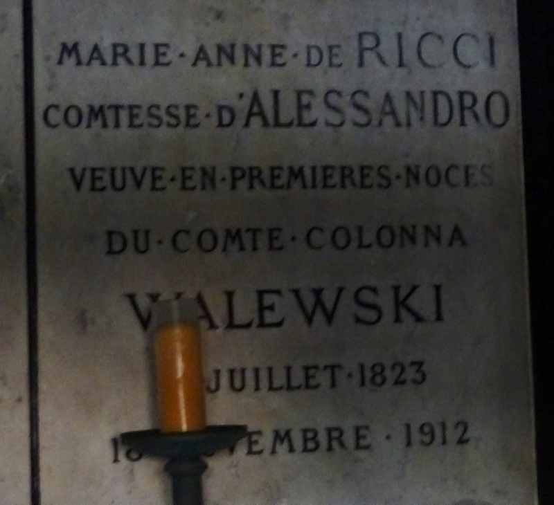 Cimetière du Père Lachaise - APPL - WALEWSKA Marie Anne, née de RICCI ...