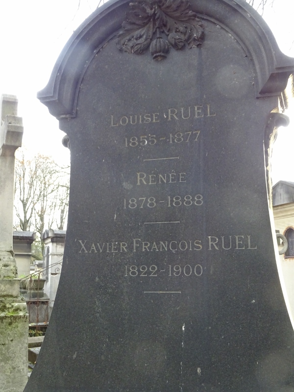 Cimetière du Père Lachaise - APPL - RUEL Xavier François (1822-1900)