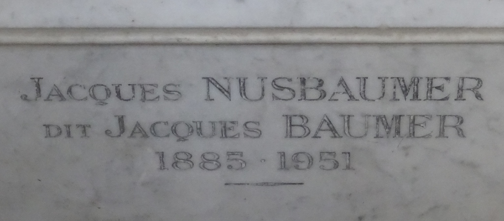 BAUMER, Jacques NUSBAUMER dit (1885-1951) - APPL