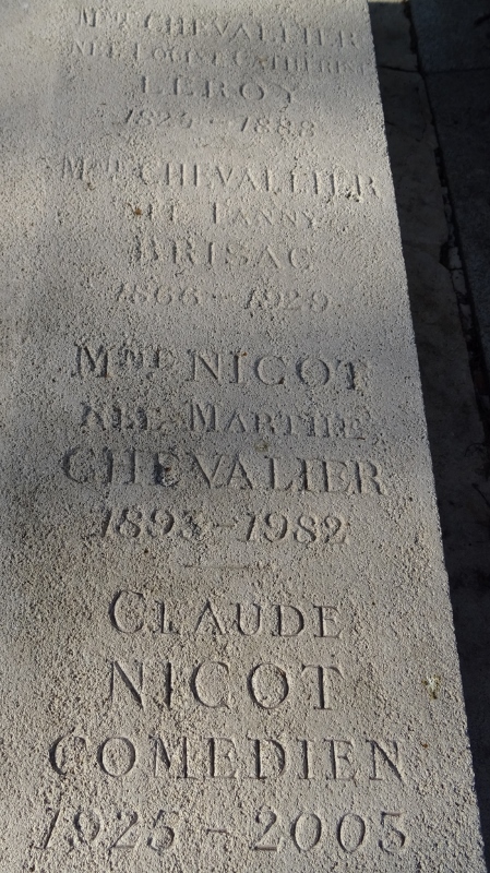 Cimetière du Père Lachaise - APPL - NICOT Claude (1925-2003)
