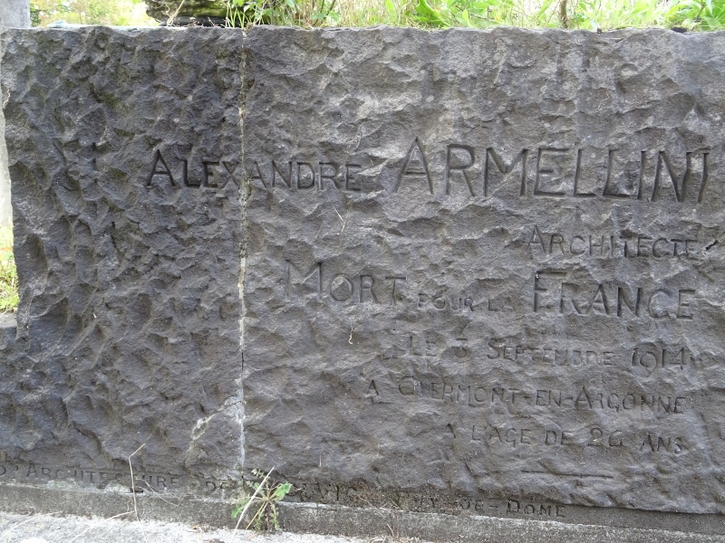 Cimetière du Père Lachaise - APPL - ARMELLINI Alexandre (1888-1914)