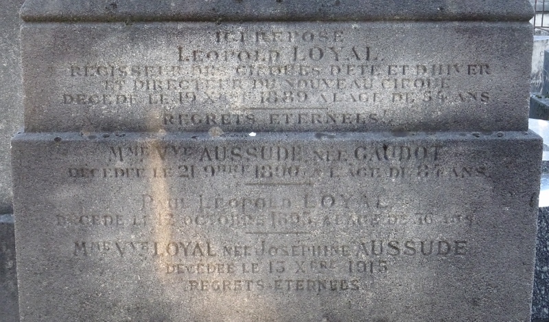 Cimetière du Père Lachaise - APPL - LOYAL Leopold (1833-1889)