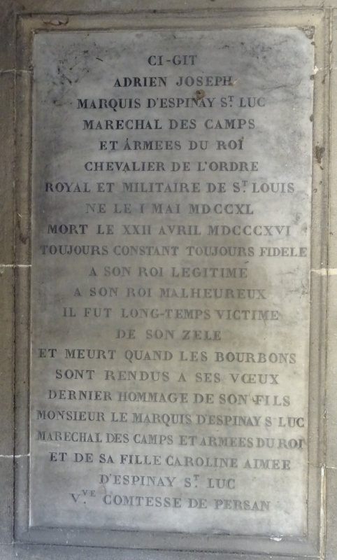 Cimetière du Père Lachaise - APPL - ESPINAY SAINT LUC Adrien Joseph ...