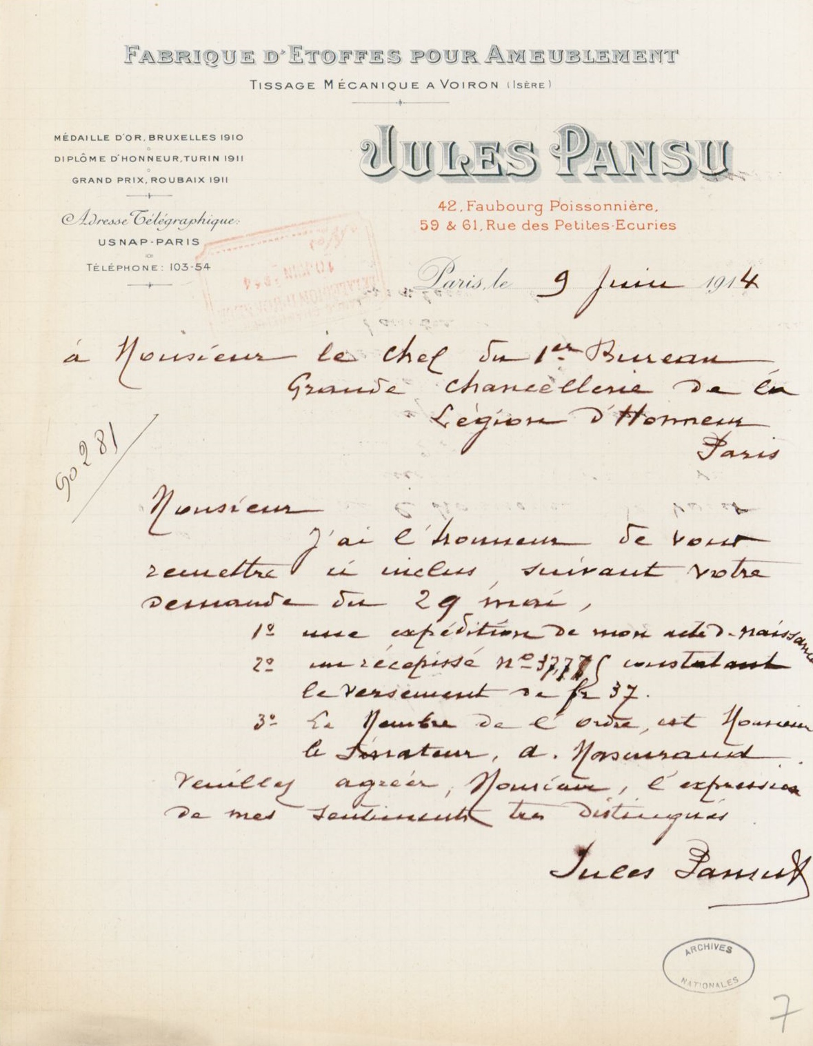 Cimetière du Père Lachaise - APPL - PANSU Jules (1851-1918)