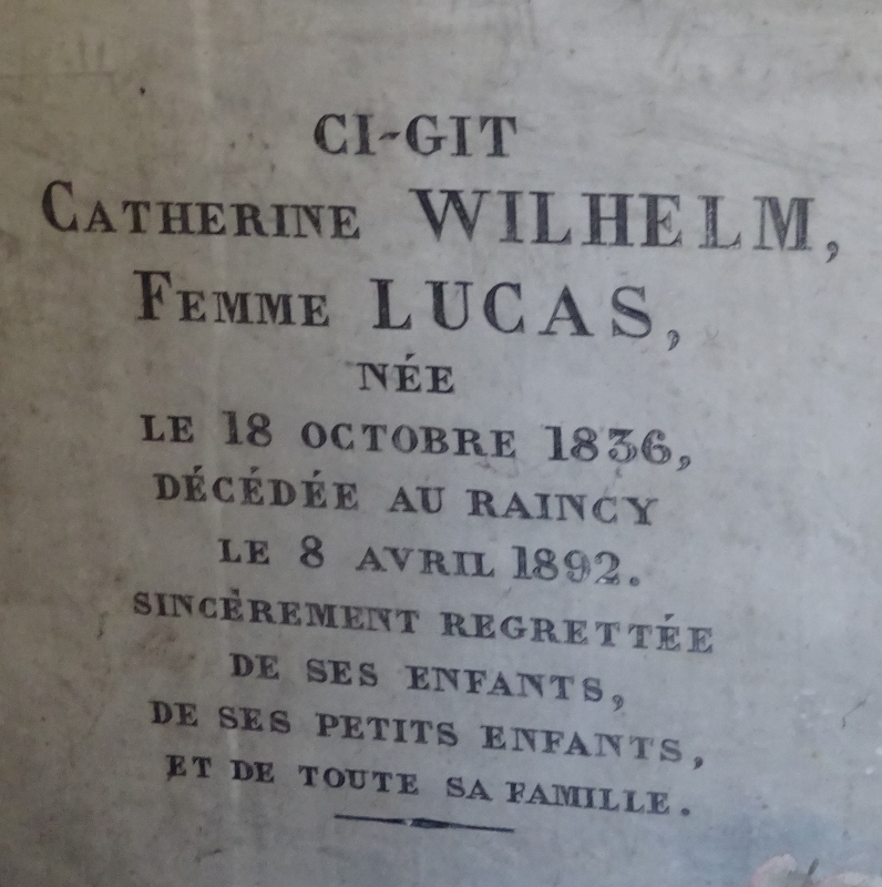 Cimetière du Père Lachaise - APPL - LUCAS Nicolas (1835-1885)