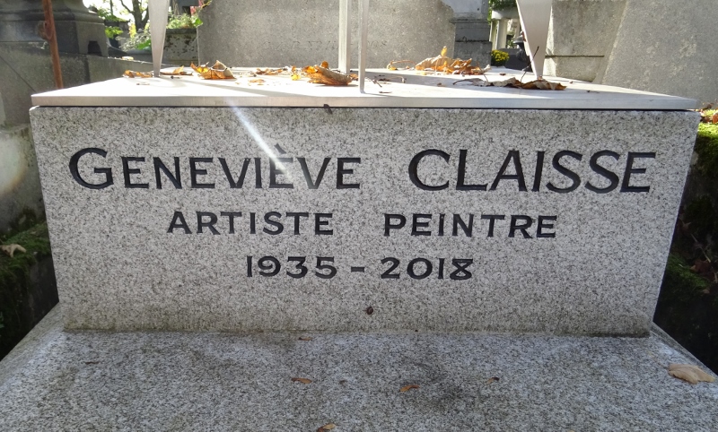 Cimetière du Père Lachaise - APPL - CLAISSE Geneviève (1935-2018)