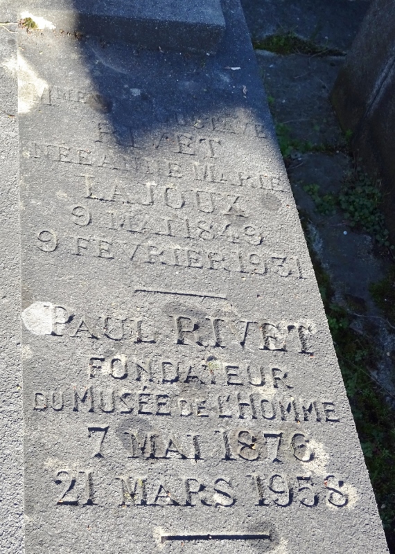 Cimetière du Père Lachaise - APPL - RIVET Paul (1876-1958)