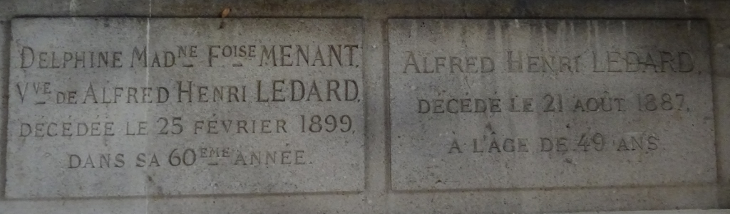 Cimetière du Père Lachaise - APPL - LEDARD Alfred Henri (1836-1887)