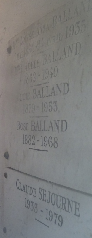 Cimetière du Père Lachaise - APPL - BALLAND Paul (1867-1924)