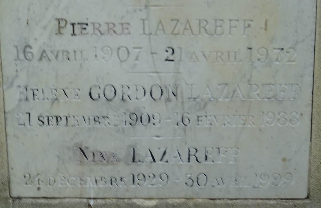 Cimetière du Père Lachaise - APPL - LAZAREFF Nina (1929-1999)