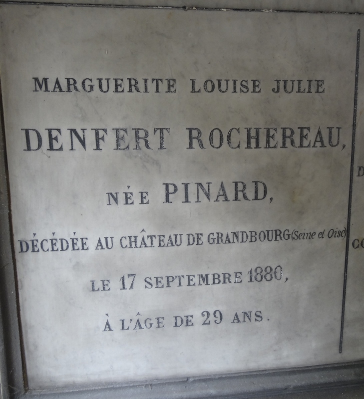 Cimetière du Père Lachaise - APPL - DENFERT-ROCHEREAU Eugène (1835-1889)