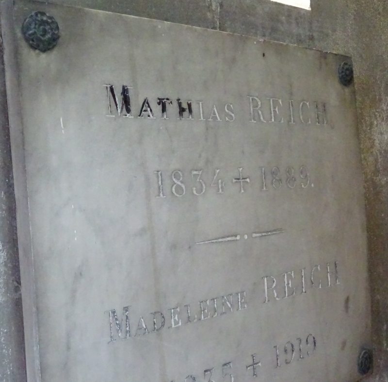 Cimetière du Père Lachaise - APPL - REICH Mathias (1834-1889)