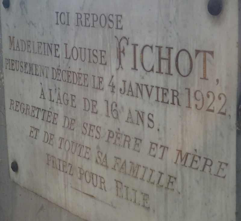 Cimetière du Père Lachaise - APPL - FICHOT Pierre (1875-1922)