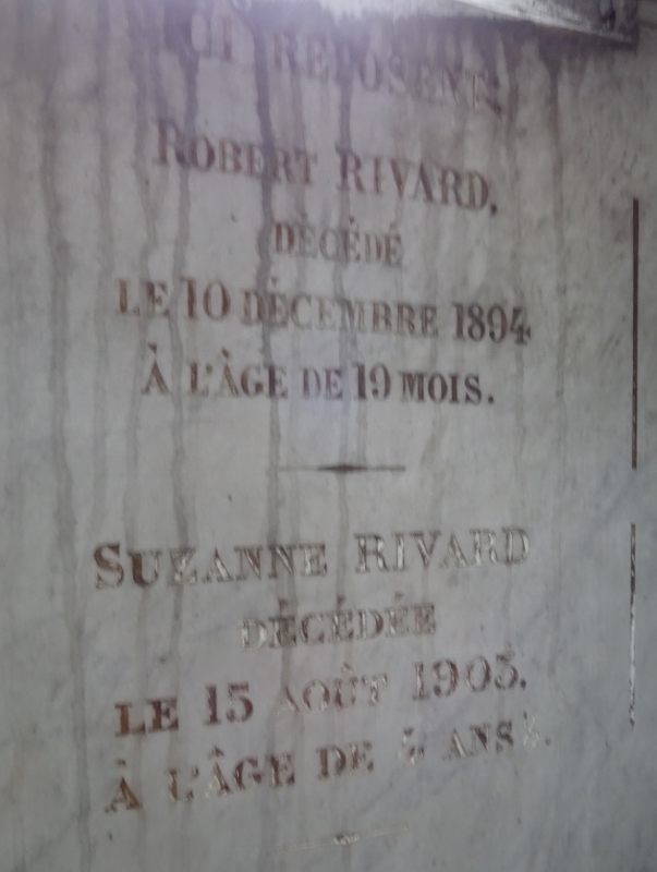 Cimetière du Père Lachaise - APPL - RIVARD Pierre (1826-1886)