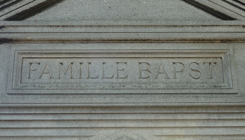 Cimetière du Père Lachaise - APPL - BAPST François Joseph (1836-1892)