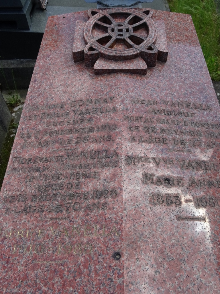 Cimetière du Père Lachaise - APPL - VANELLA Jean (1889-1917)