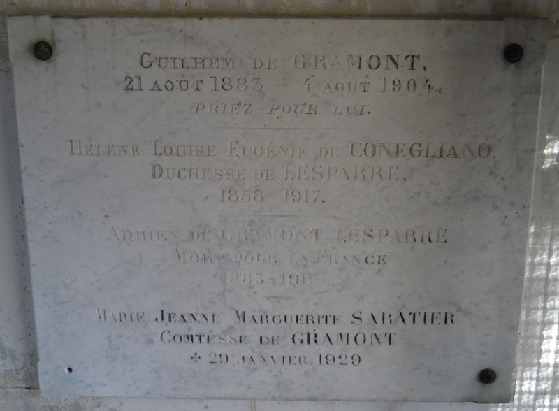 Cimetière du Père Lachaise - APPL - GRAMONT, Emma Mary MACKINNON ...