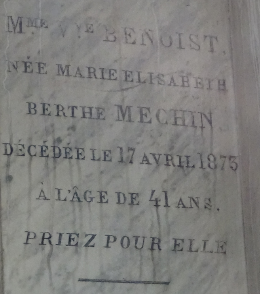 Cimetière du Père Lachaise - APPL - BENOIST MECHIN Gabriel, baron (1854 ...