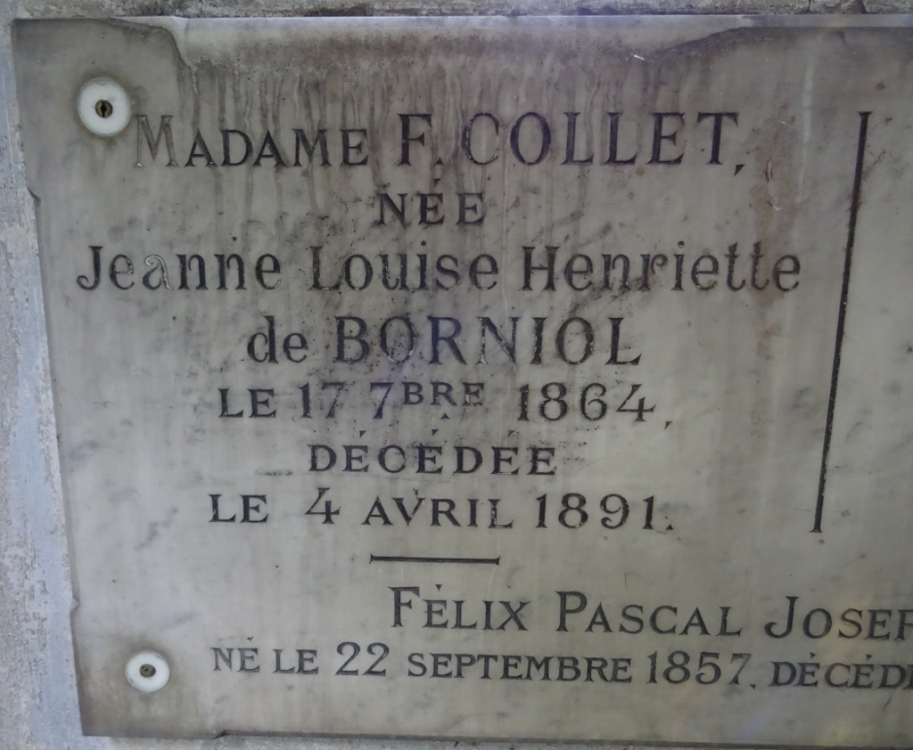 Cimetière du Père Lachaise - APPL - COLLET Félix Pascal Joseph (1857-1939)