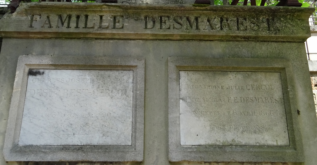 Cimetière du Père Lachaise - APPL - DESMAREST Nicolas François Etienne ...