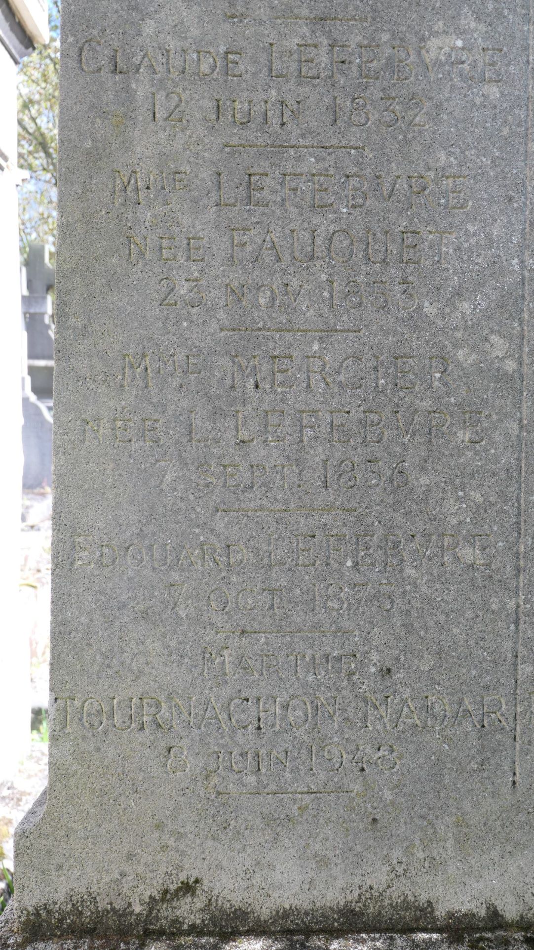 Cimetière du Père Lachaise - APPL - NADAR, Gaspard Félix TOURNACHON ...