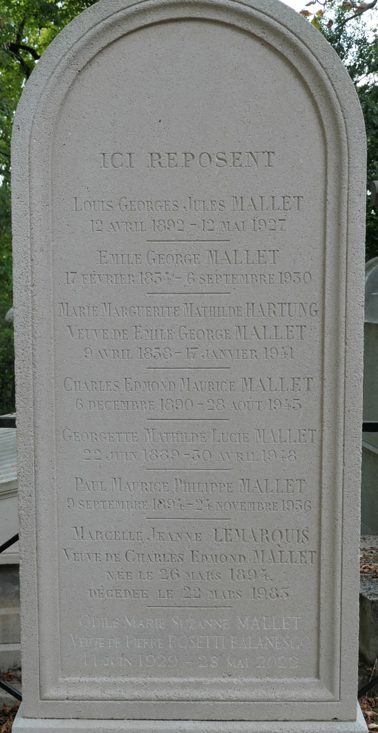 Cimetière du Père Lachaise - APPL - MALLET Guillaume, baron (1747-1826)